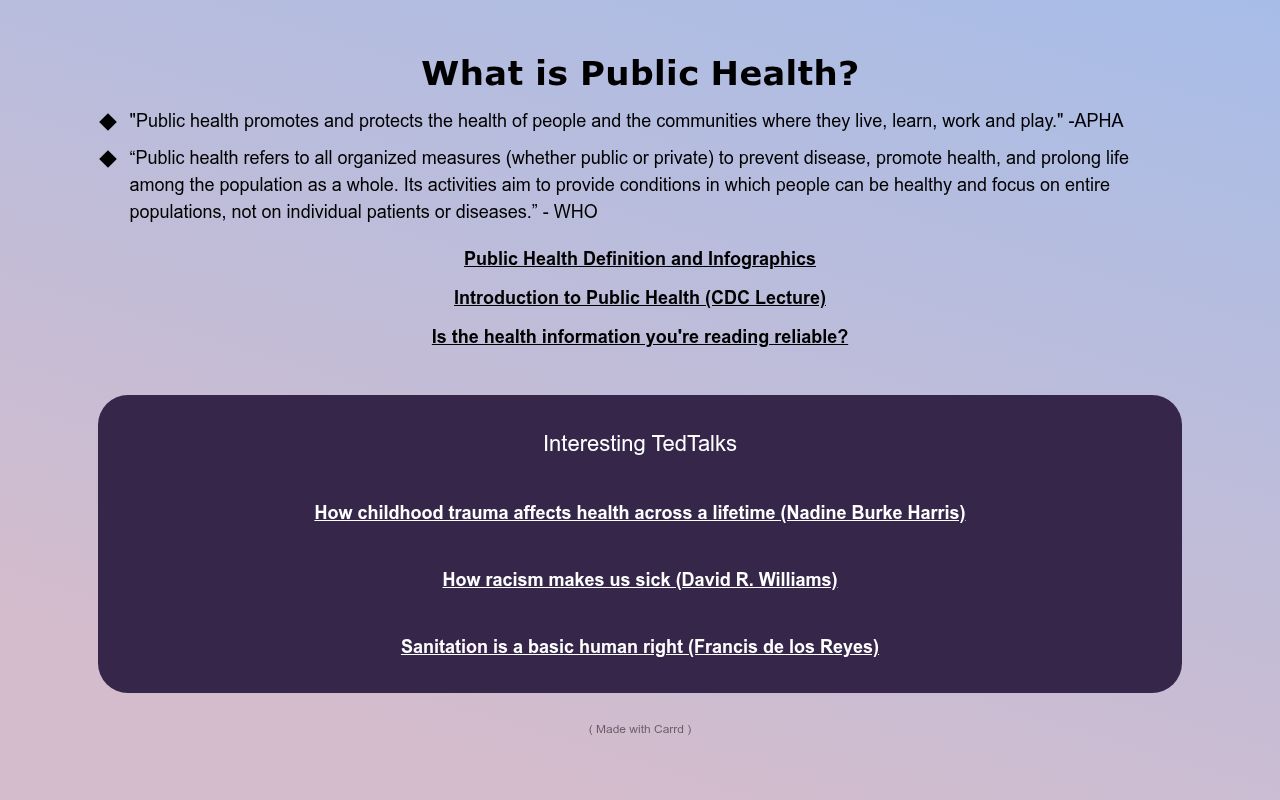 Public Health Basics